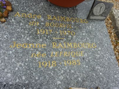 BOURVIL André Raimbourg, dit - Tombes Sépultures dans les cimetières et ...